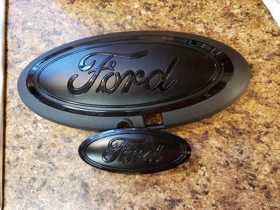 2021-22 f150 Ford PLATINUM emblems matte/gloss black front & 5" rear, W ...