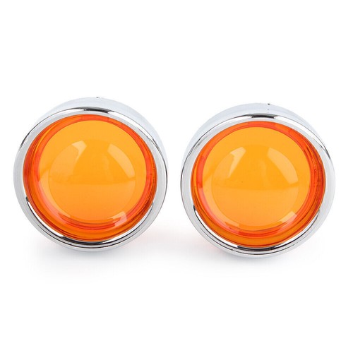 Turn Signal Light Yellow Lens Cover Bezels Fit Harley Touring Glide ...