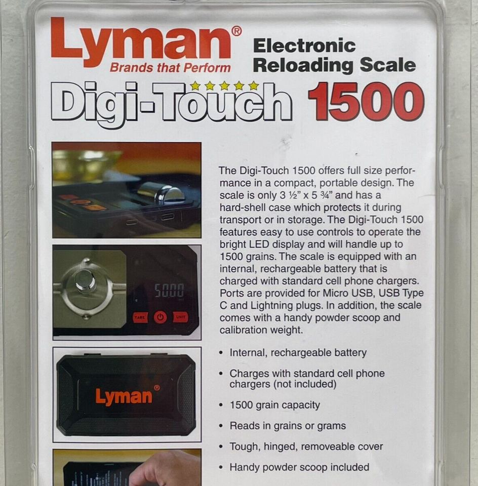 Lyman Digi Touch 1500 Electric Reloading Scale W/ Powder Scope & Pan ...
