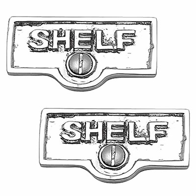 2 Switch Plate Tags SHELF Name Signs Labels Chrome Brass | Renovator's ...
