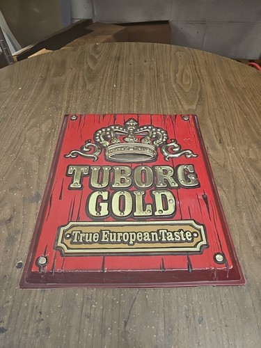 Tuborg Gold beer sign bar signs 1 3-D wall tacker brewery display old ...