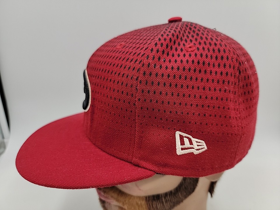 Arizona Diamondbacks Hat Cap Red New Era Fitted 7 1/2 MLB Snake Skin ...