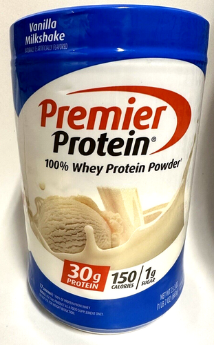 Premier Protein Powder Vanilla Milkshake 30g Protein 1g Sugar 100% Whey ...