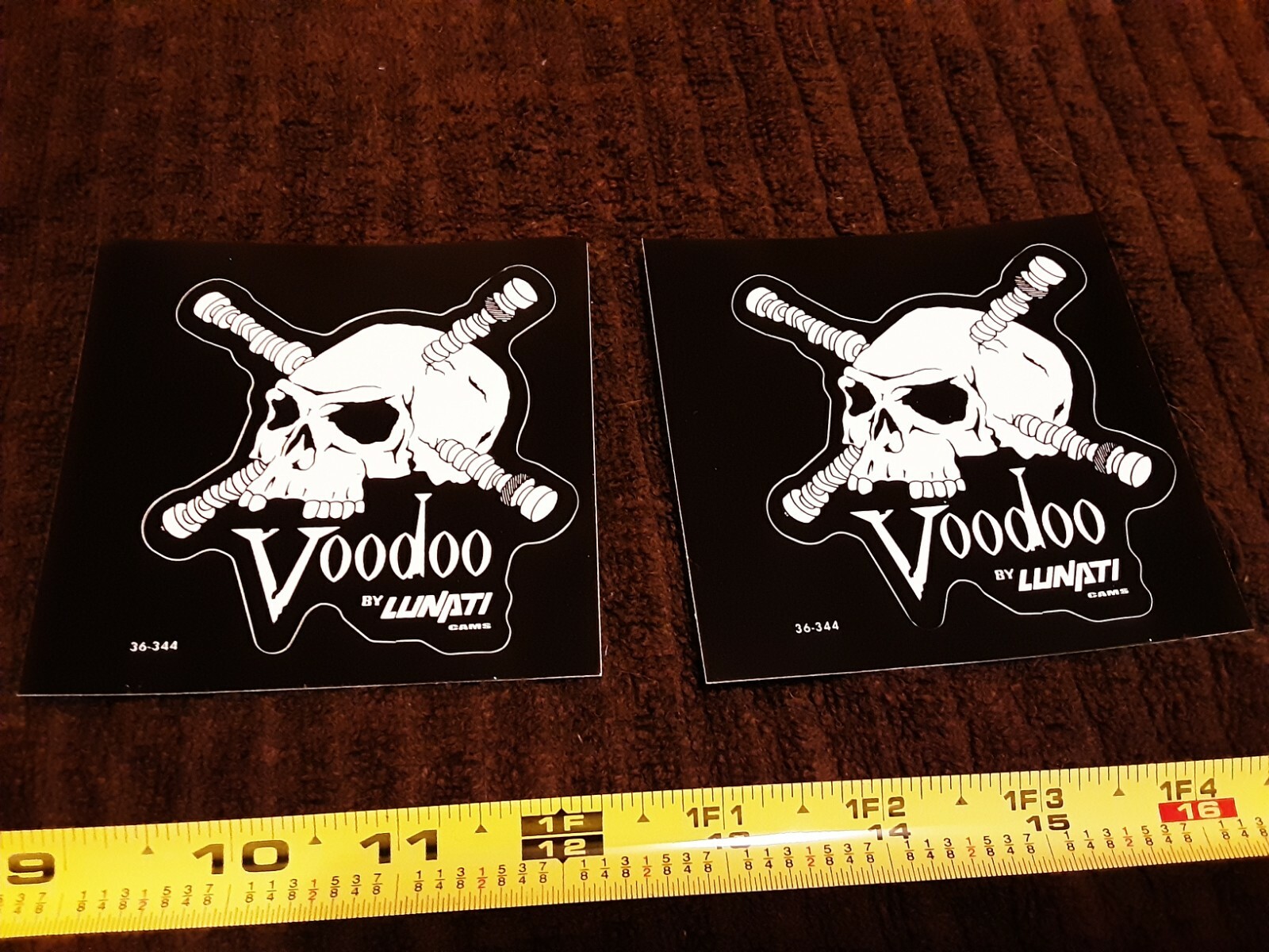 Lot of 2 Classic Lunati VooDoo Camshaft Racing Decals Stickers Hot Rod ...