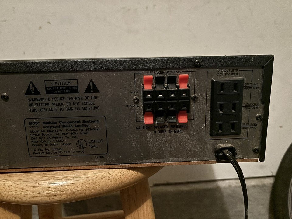 MCS SERIES 3870 STEREO INTEGRATED AMPLIFIER - POWERS ON | eBay