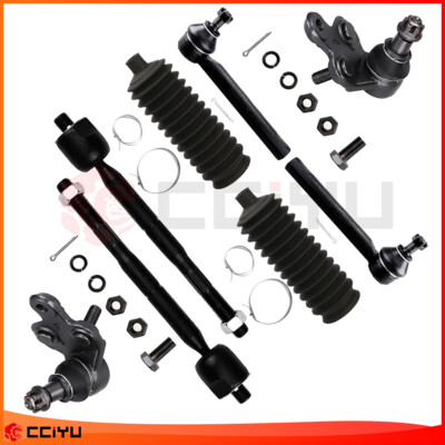 8Pcs Fits 2004-2007 Toyota Highlander Front Tie Rod End Rack and Pinion ...