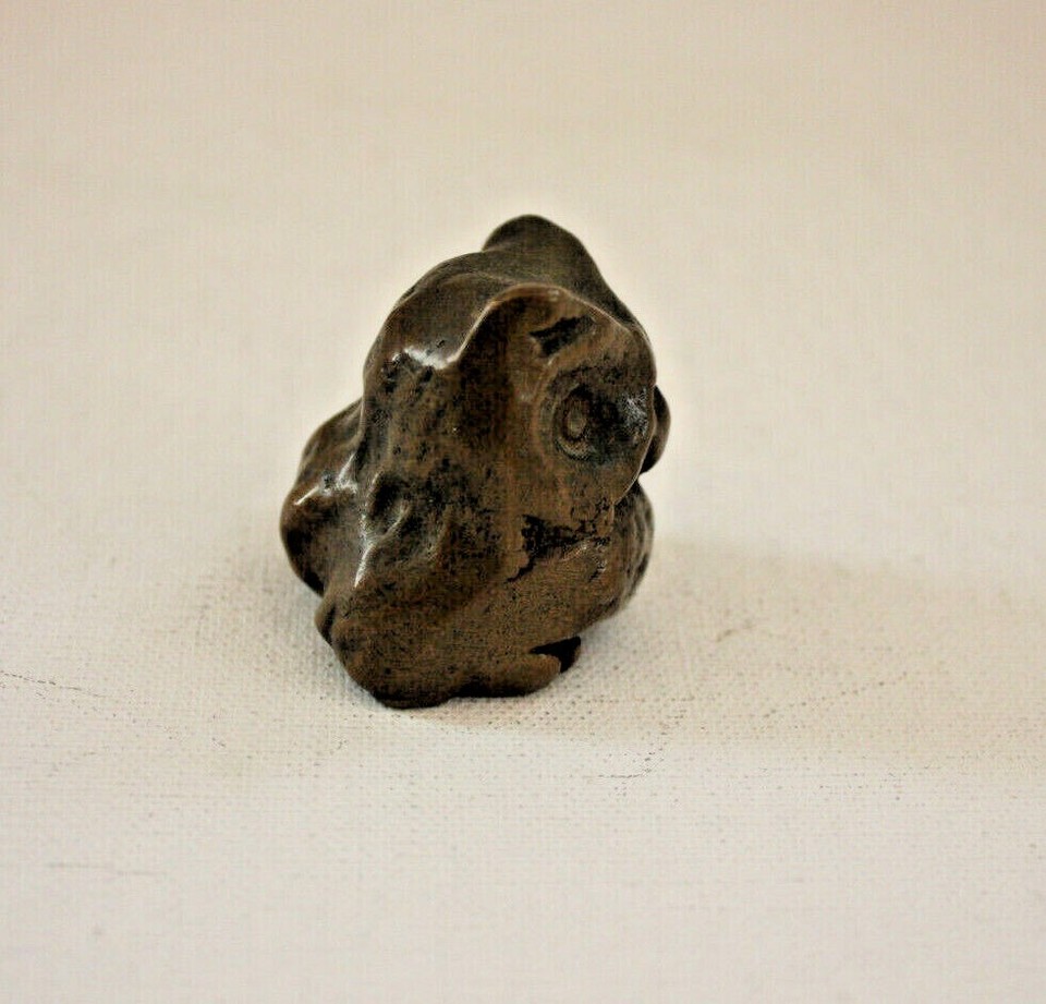 Eule Vogel Bronze 243g massiv Tier Figur Statue Skulptur Uhu animal alt ...
