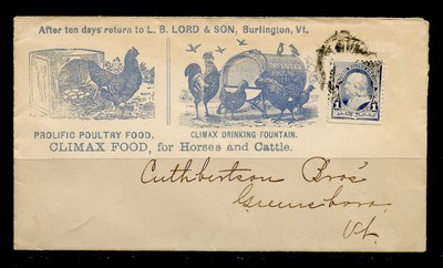 ILLUST AD CVR L.B.LORD&SON CLIMAX FOOD, HORSES , CATTLE & POULTRY ...