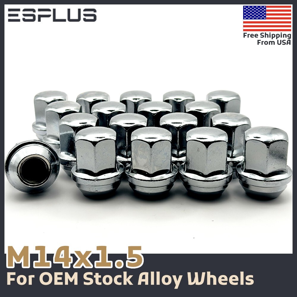 24Pc GMC OEM Lug Nut Chrome M14x1.5 Fit Acadia/Canyon/Savana/Sierra ...