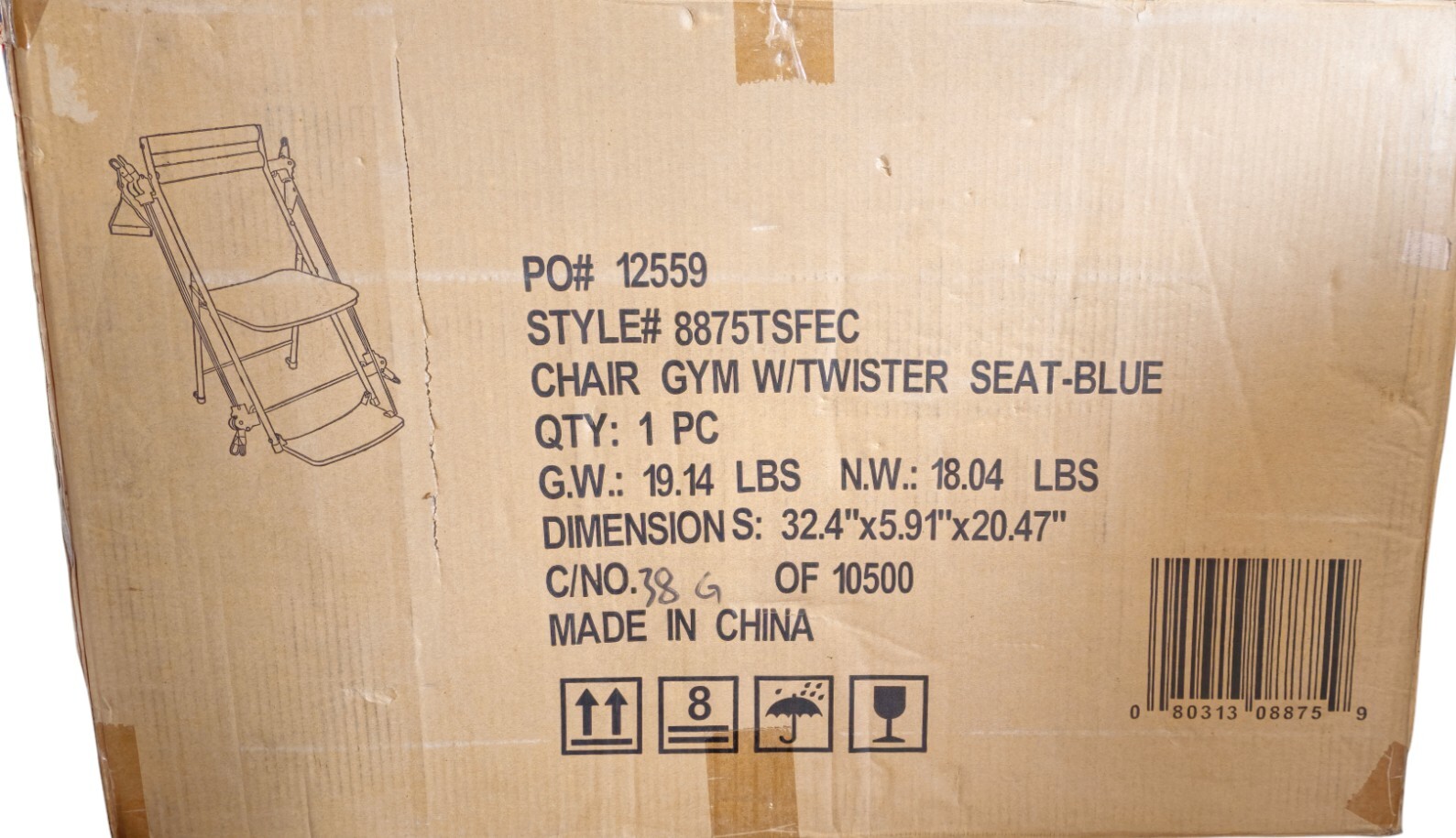 Chair Gym Ultimate Deluxe Total Body Fitness Chair with 3 Workout DVDs ...