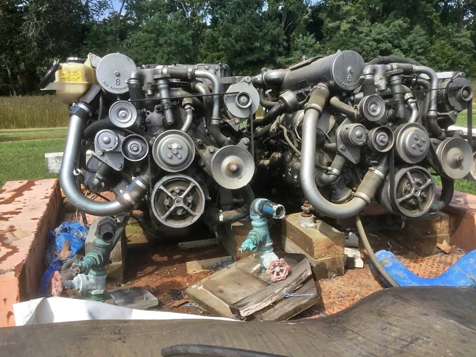 Marine Power 6.5 diesel engines, fresh water cooled PAIR | eBay