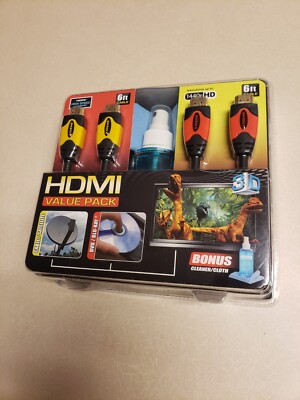 Xtreme 6' HDMI Cables 150ml Cleaning Spray, Micro Fiber Cloth Value ...