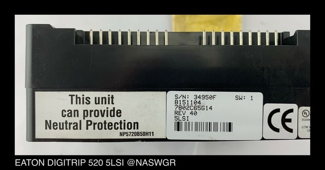 Eaton Cutler Hammer 5LSI Magnum DS Digitrip 520 Trip Unit 7802c65g14 ...