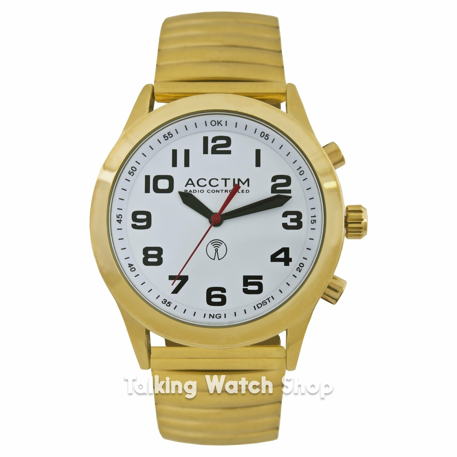 Acctim Men's Radio Controlled Watch with Expanding Strap, Gold | eBay UK