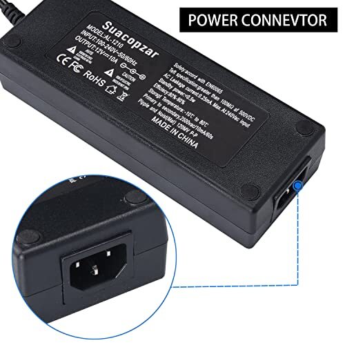 12V 10A Car Power Adapter Female Auto Cigarette Lighter Plug AC 100 ...