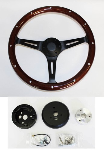 1965-1969 Fairlane Ranchero Torino Galaxie 15" Steering Wheel Dark Wood ...