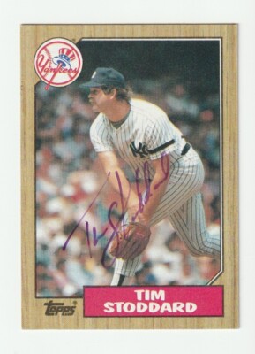 Tim Stoddard Signed 1987 Topps Card #788 Auto New York Yankees ...
