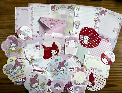 Sanrio MY MELODY Stationery / Stationary LOT MEMO Writing Paper 30 ...
