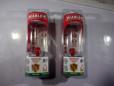 NEW 2pk. DIABLO 1/4" RADIUS ROUND NOSE CARBIDE ROUTER BITS # DR18108 | eBay