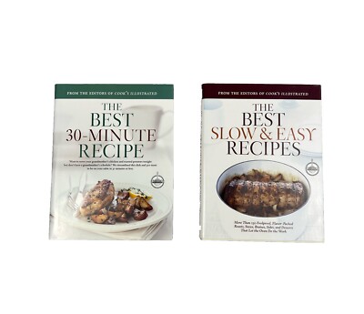 Lot of 2 Best Recipe Cookbooks Bundle 30-Minute + Slow & Easy Recipes ...