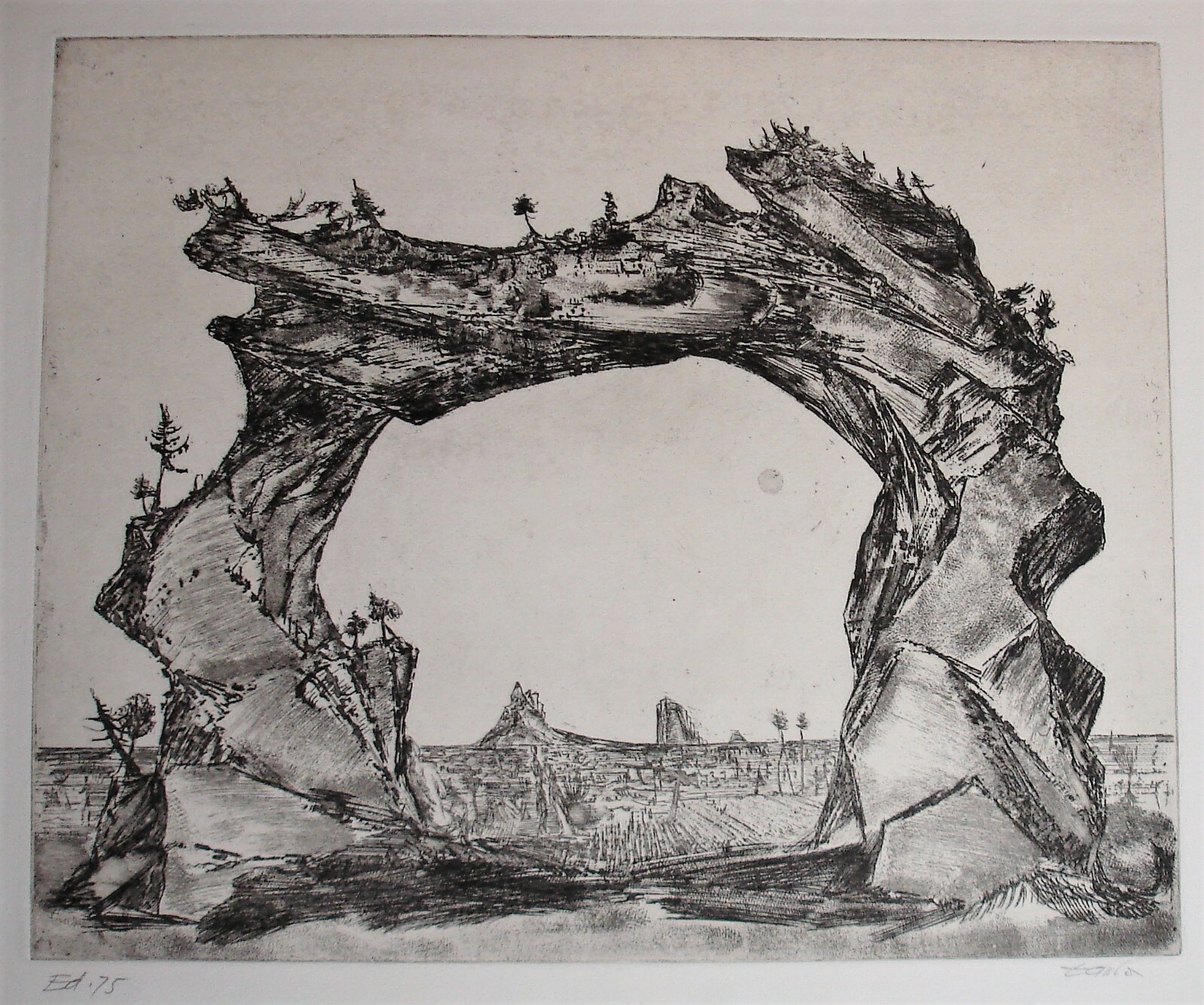 Frederic Taubes The Moon and the Rock Drypoint Etching | eBay
