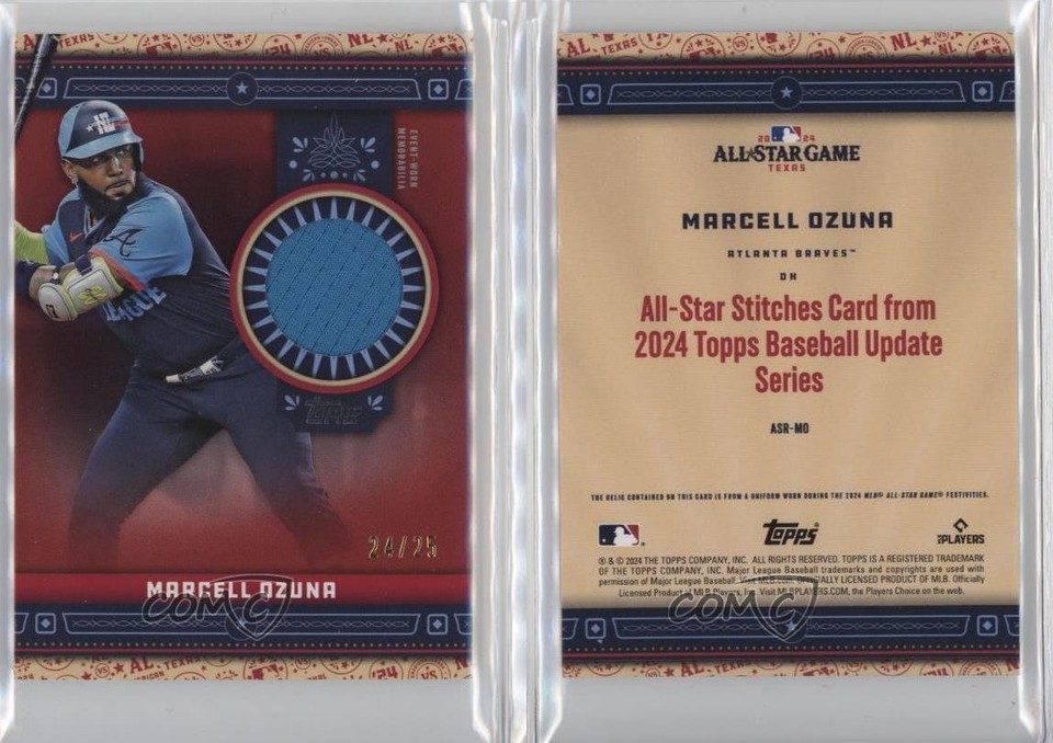 2024 Topps Update All-Star Stitches Red 24/25 Marcell Ozuna #ASR-MO 2s2 ...