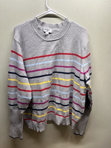 La Ligne x Target sweater womens plus size 3X Striped Crewneck gray | eBay