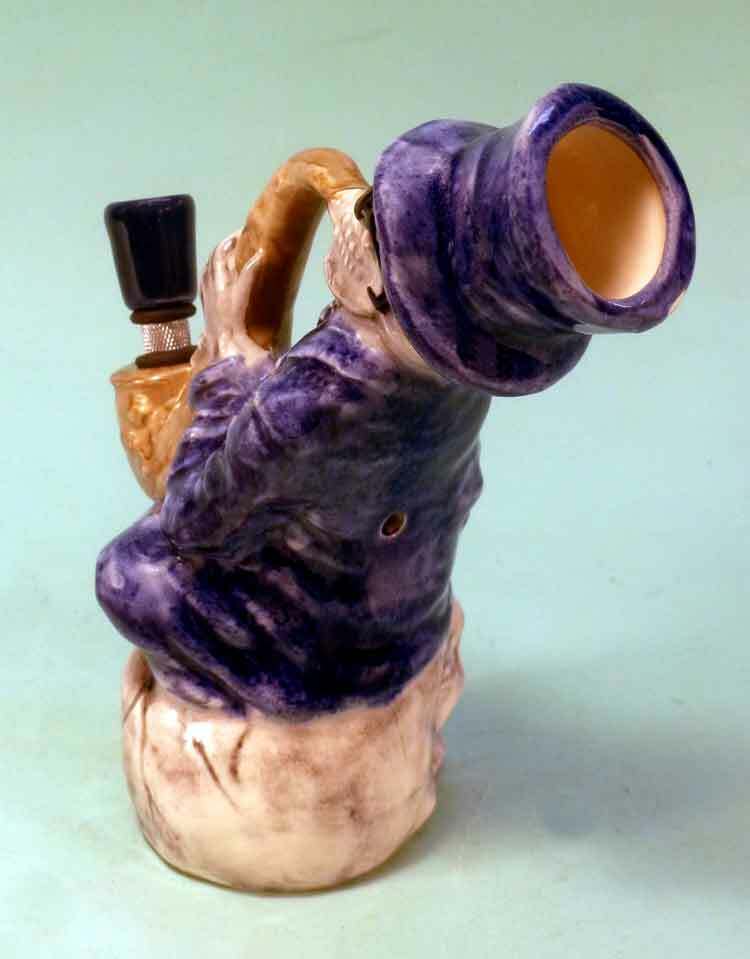 SAXABONES Human Skull Vintage Ceramic Rumph Water Hookah Bong Tobacco ...