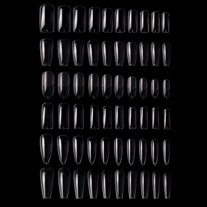 100 pieces of boxed natural transparent nail French acrylic DIY ...