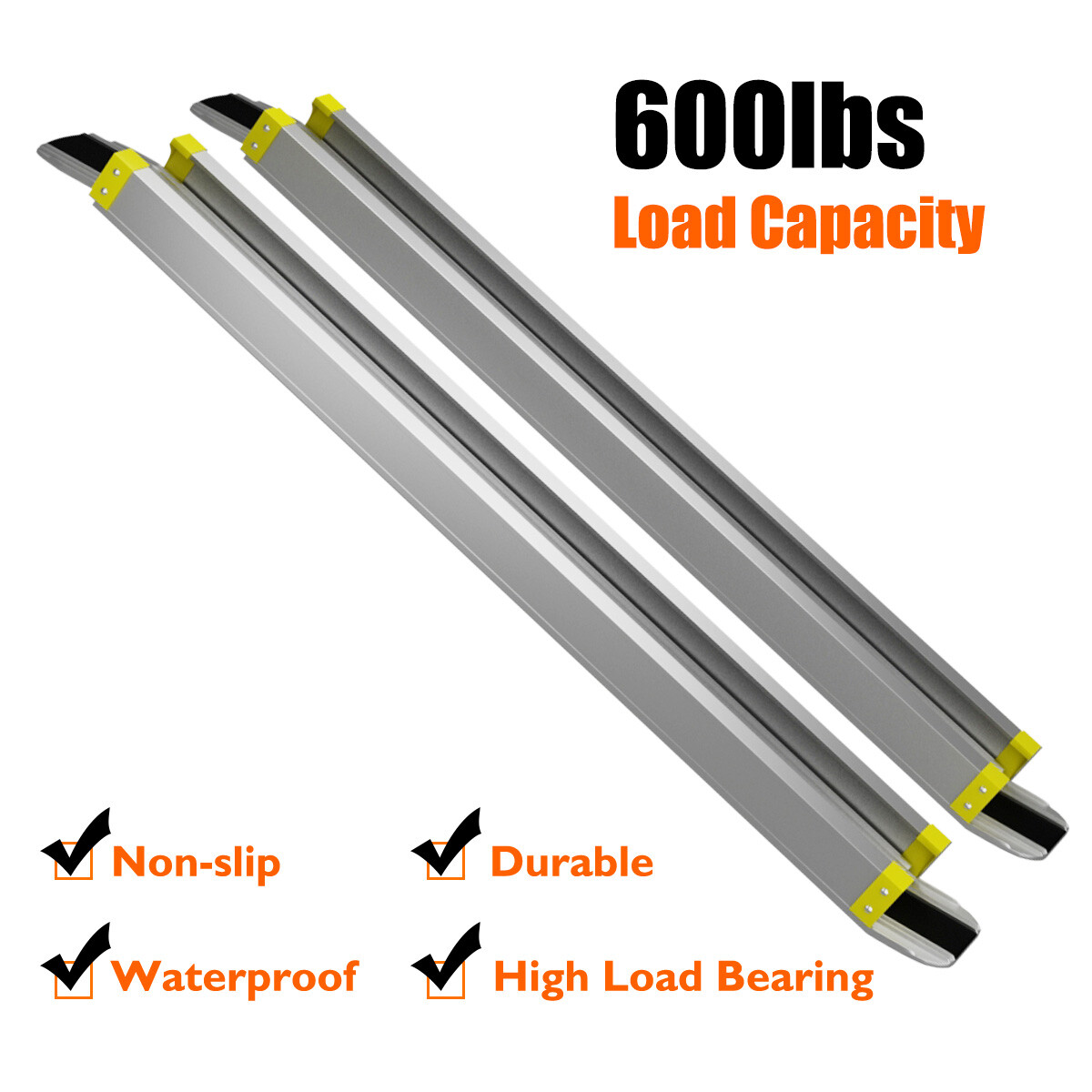 Aluminum 4' - 7' Adjustable Non-skid Loading Wheelchair Telescoping ...