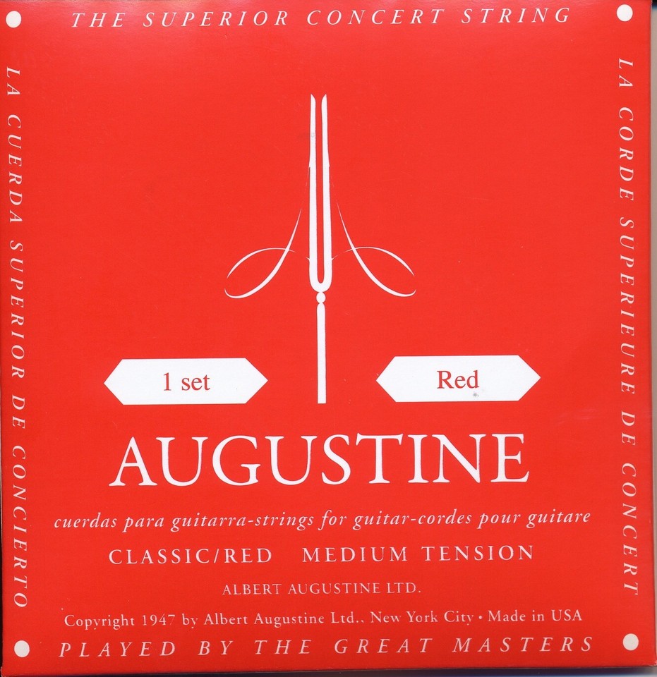 AA Augustine Medium Tension Classical Guitar Strings (3-Pack) Red | eBay
