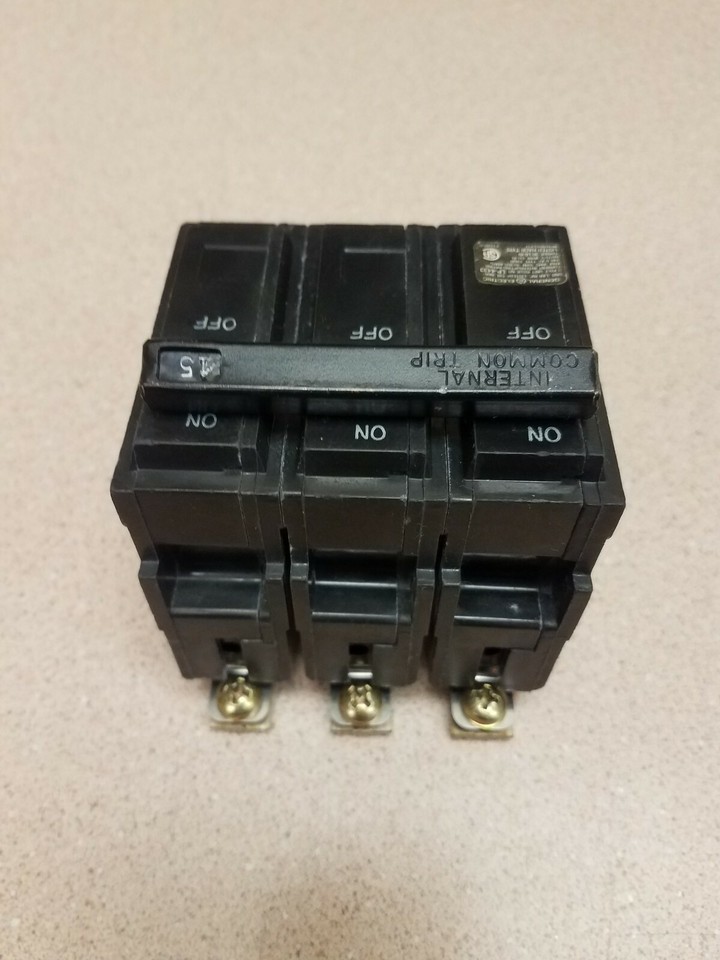General Electric GE THQB32015 3 Pole 15 Amp Circuit Breaker | eBay