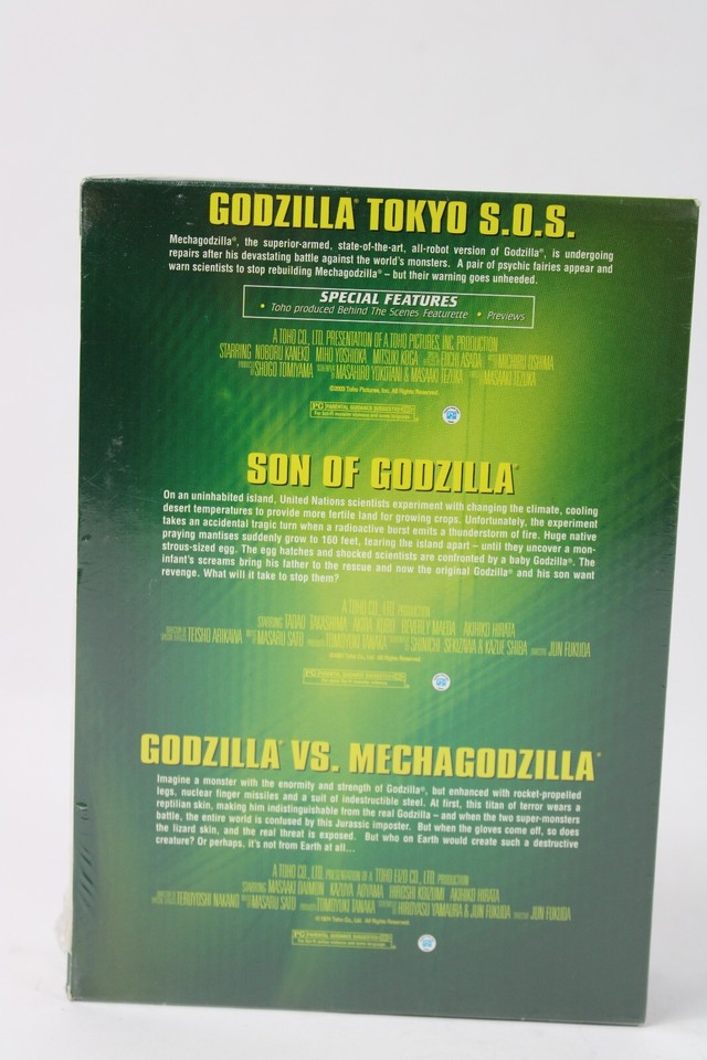 Godzilla 50th Anniversary Collection (DVD, 2000 3-Disc) Box Set Toyko ...