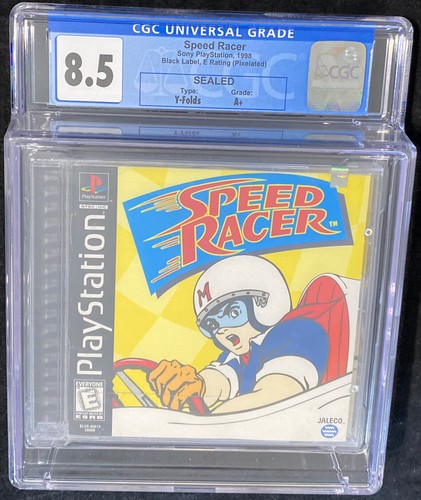 CGC 8.5 A+ SEALED BUT CRACKED PS1 Speed Racer (Sony NEW Playstation One ...