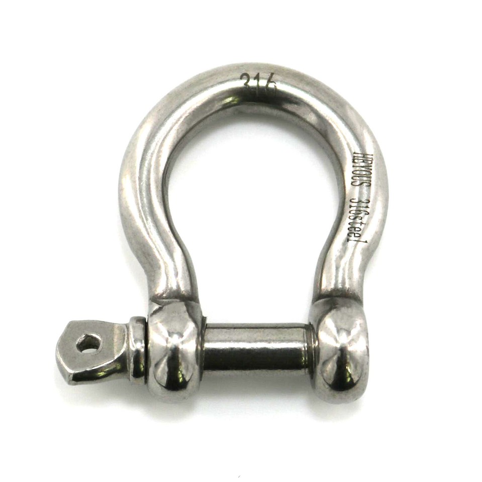 10 Pack 1/5" Mini Shackle D Rings Stainless Steel Small Anchor Rigging ...