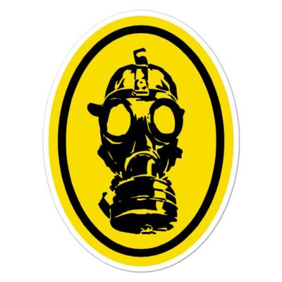 Biohazard Gas Mask, Vinyl Decal Sticker, Indoor Outdoor, 3 Sizes, #8226 ...
