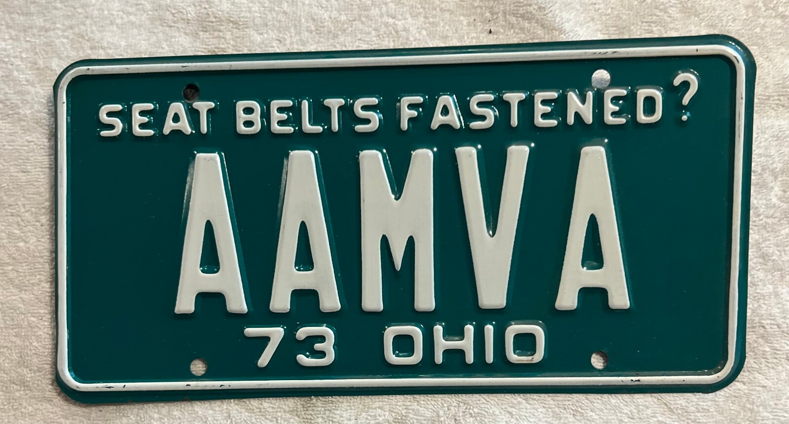 LICENSE PLATE OHIO 1973 AAMVA A.A.M.V.A. MOTOR VEHICLE ASSOC. | eBay
