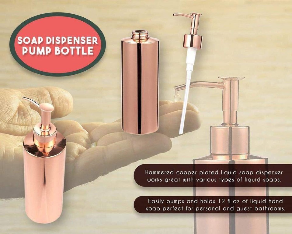 Copper Soap and Shampoo Dispenser with Polish Finish 350 ml | eBay