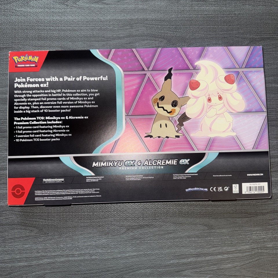 *SEALED* Pokémon TCG: Mimikyu EX & Alcremie EX Premium Collection Box ...