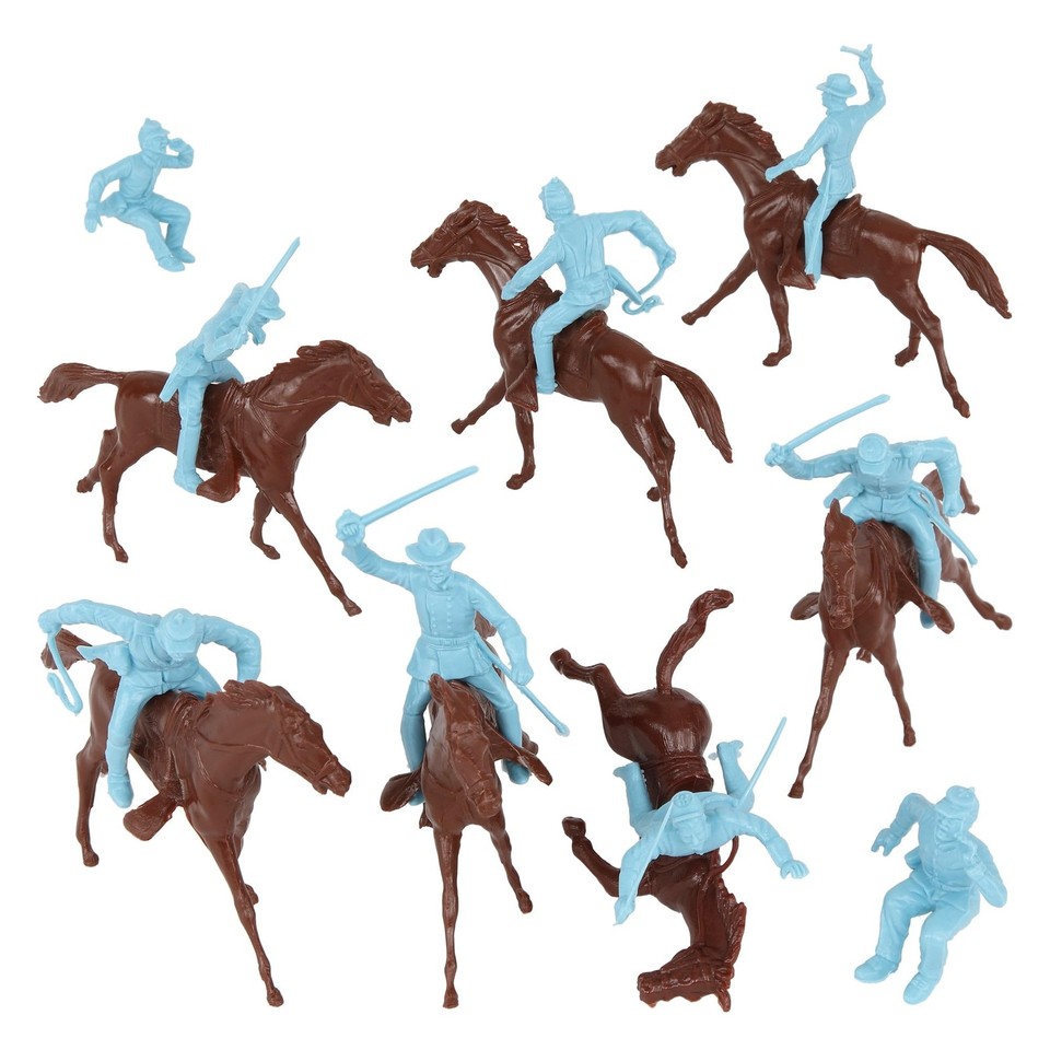 BMC Classic Marx Civil War Cavalry - 16pc Powder Blue Plastic Figure ...