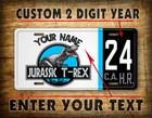 Custom Jurassic T-Rex License Plate Dinosaur Park Jeep Wrangler Sahara ...