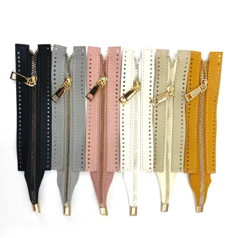 PU Leather Zipper For Woven Bag Zips Sewing Hardware Accessories Hand ...