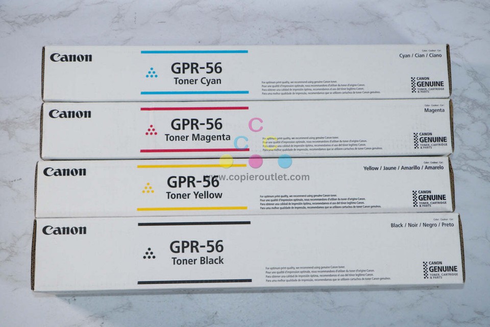 Genuine Canon GPR-56 CMYK Toner Cartridges iR ADVC7565,C7570,C7580 ...