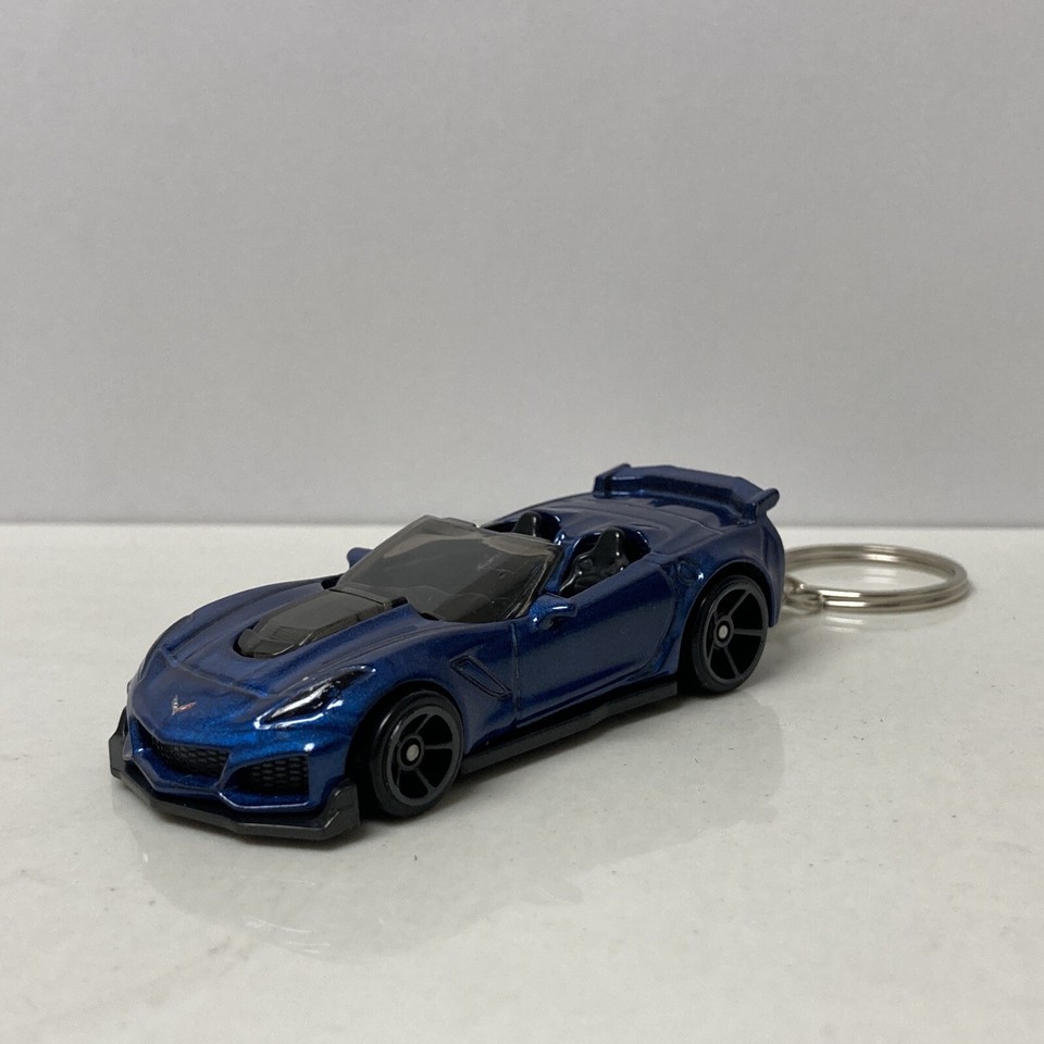 RARE KEY CHAIN BLUE CHEVY CORVETTE C7 CUSTOM LIMITED EDITION 2014 2015 ...