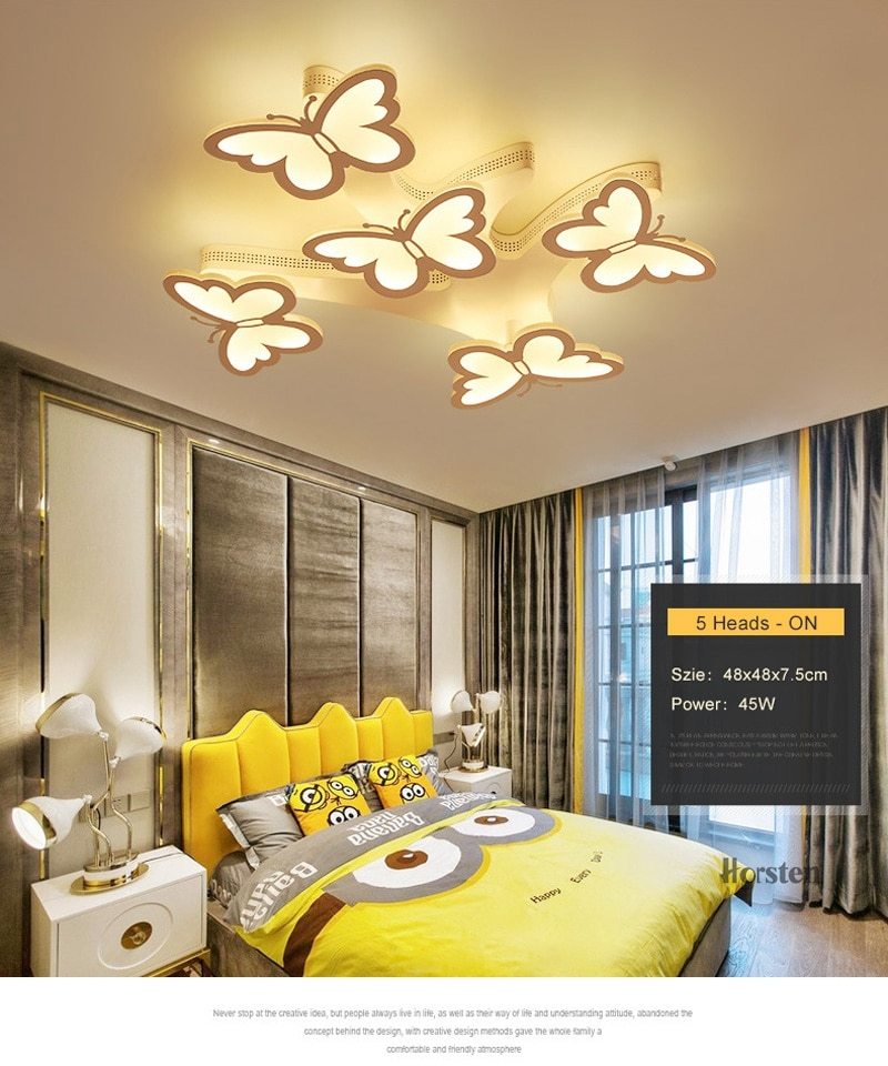 Butterfly Ceiling Design Cartoon Holle Vlinder Spoeling Licht Licht