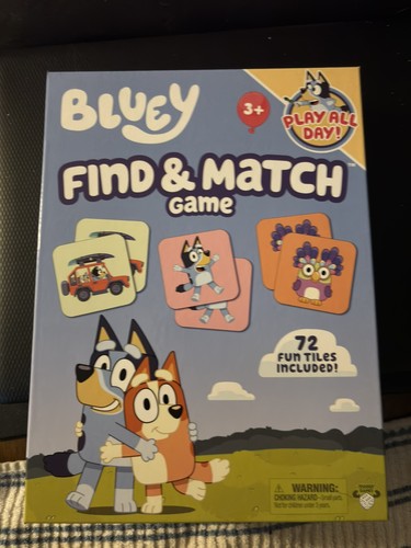 Bluey Find & Match Game, A Fun Tile-matching Game with 72 Character ...