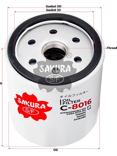 6 x Sakura Spin-On Oil Filter C-8016 fits Nissan 300ZX 3.0 Z32 | eBay ...