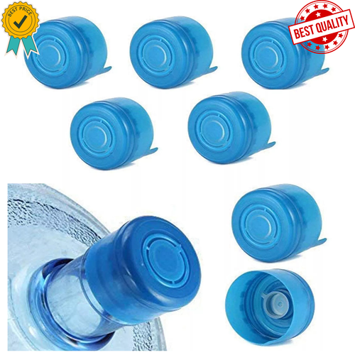 5 pcs Water Bottle Caps Reusable Gallon Snap On Cap Lid Drinking Primo ...