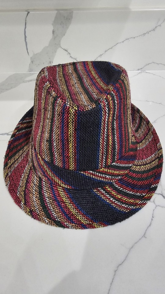 Multicolor Striped Fedora Hat Youth Size Classic Stylish Fashion ...