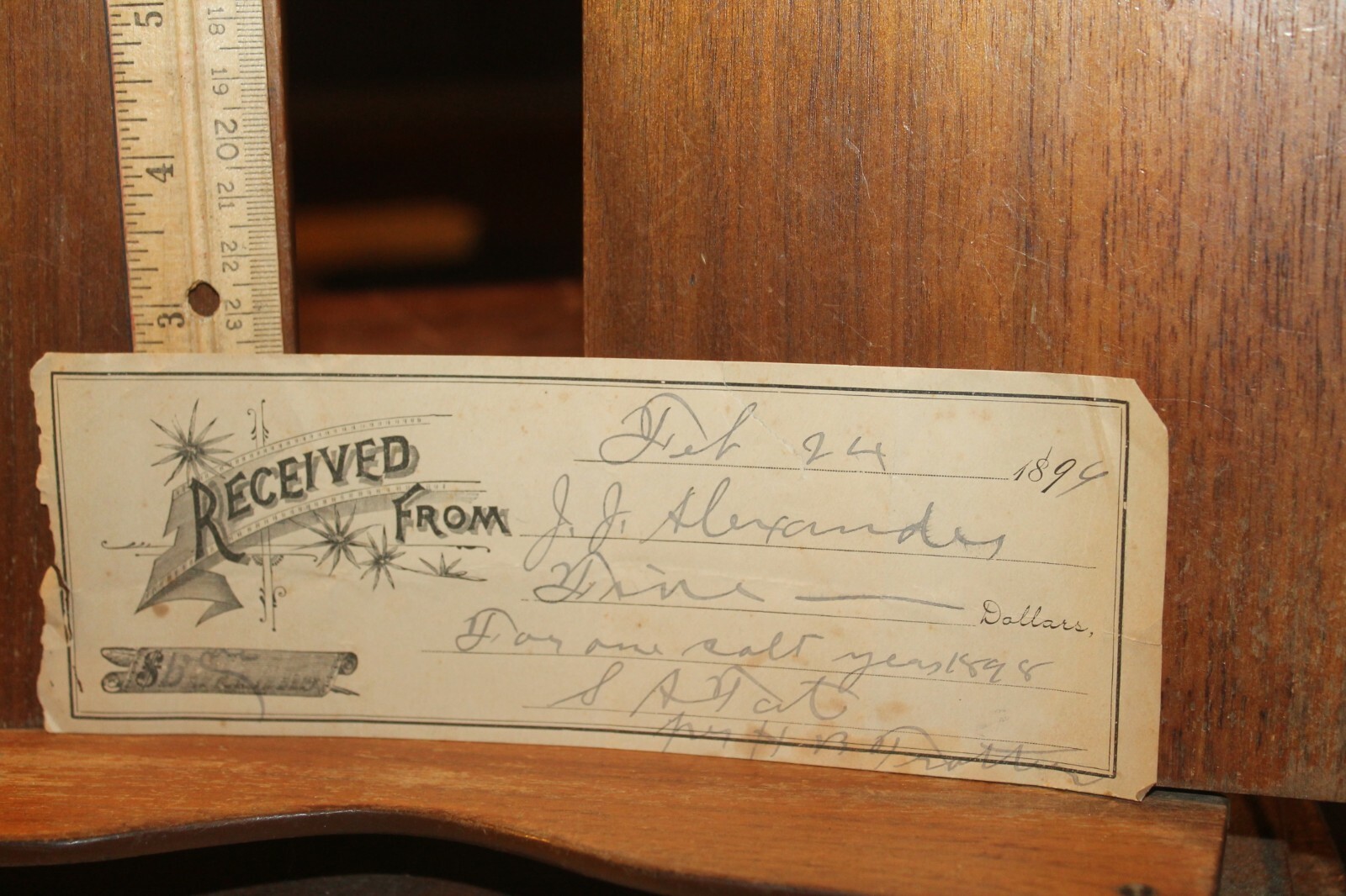 Antique 1899 Receipt February 24 JJ Alexander Grainger County TN | eBay